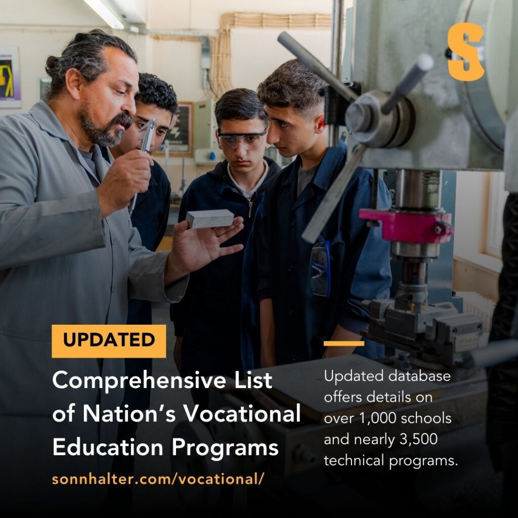 Sonnhalter Updates Comprehensive List of Nation’s Vocational Education ...